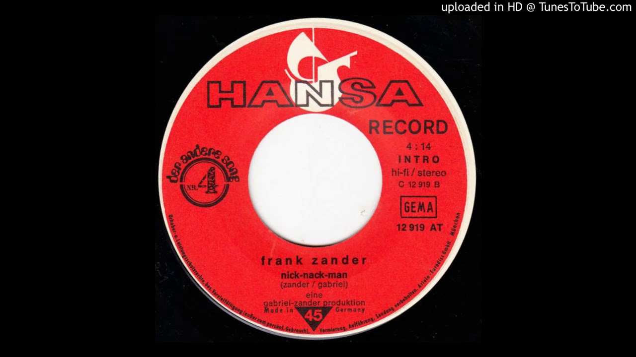 Frank Zander - Nick-Nack-Man (1973) - YouTube