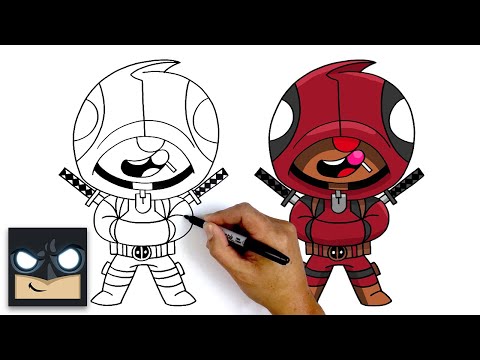 How To Draw Deadpool Leon | Brawl Stars