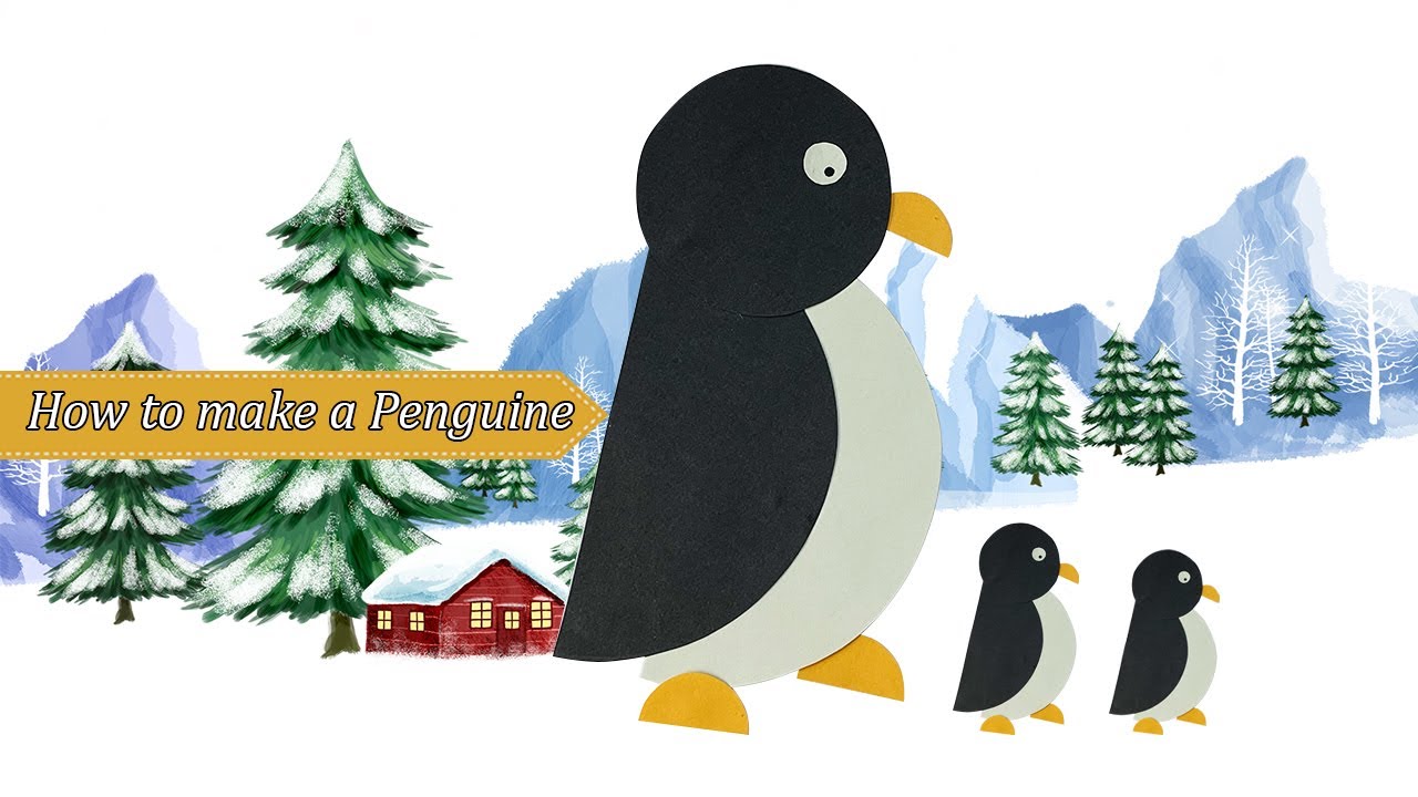 Basic Shaped Penguin🐧 | Penguin Making | Learn how to use Basic shapes ...