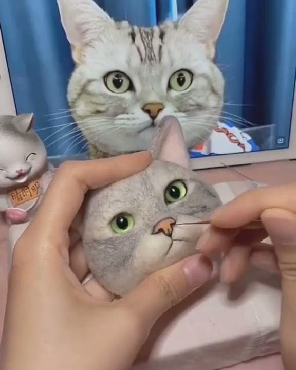 Как сделать кошку из полимерной глины😻👍 Youtube