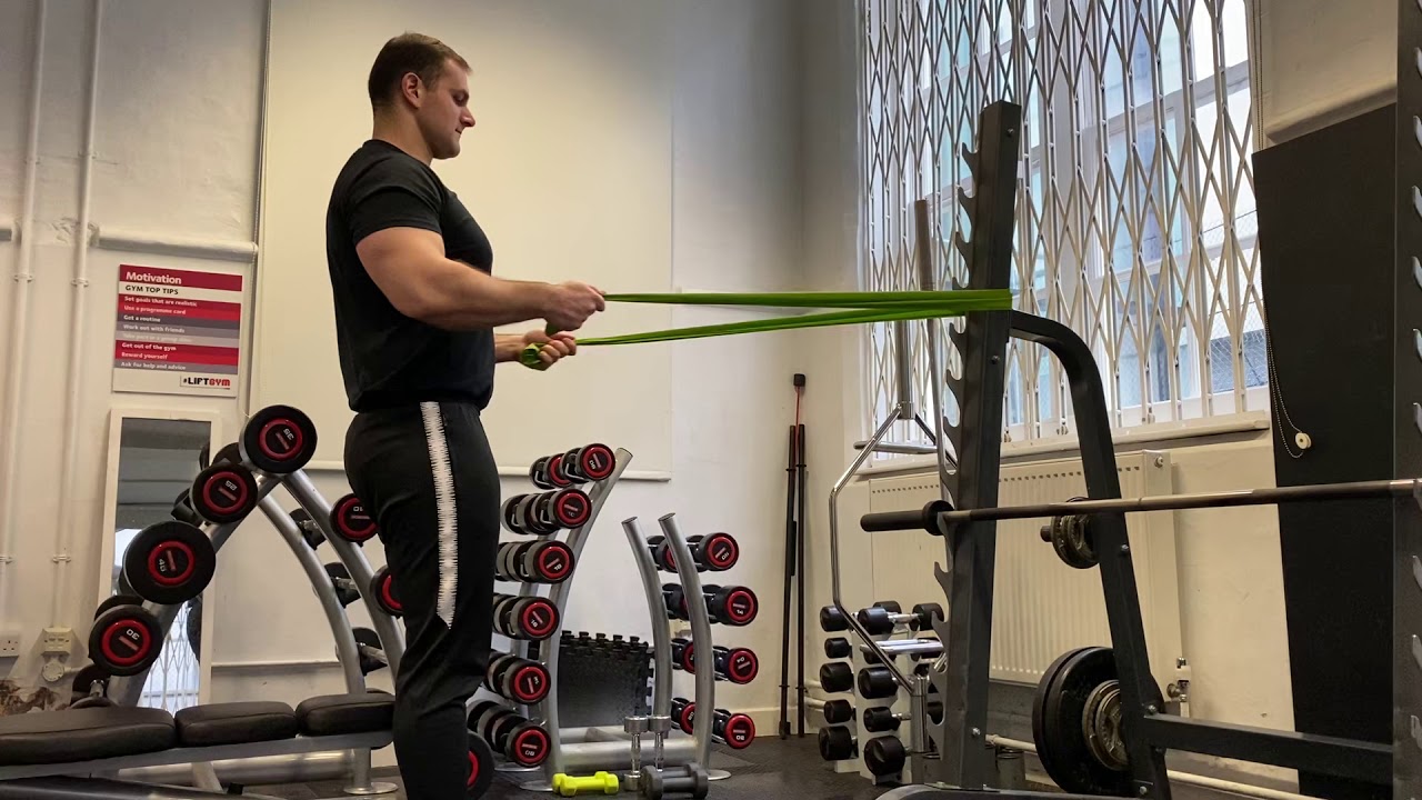 Resistance band row (3 variations) - YouTube