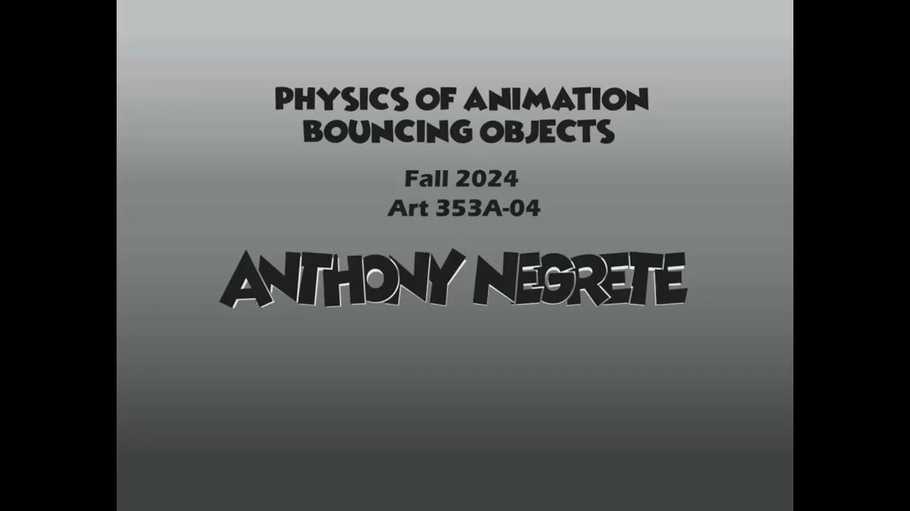 Principles of Animation Bouncing Objects HW - YouTube