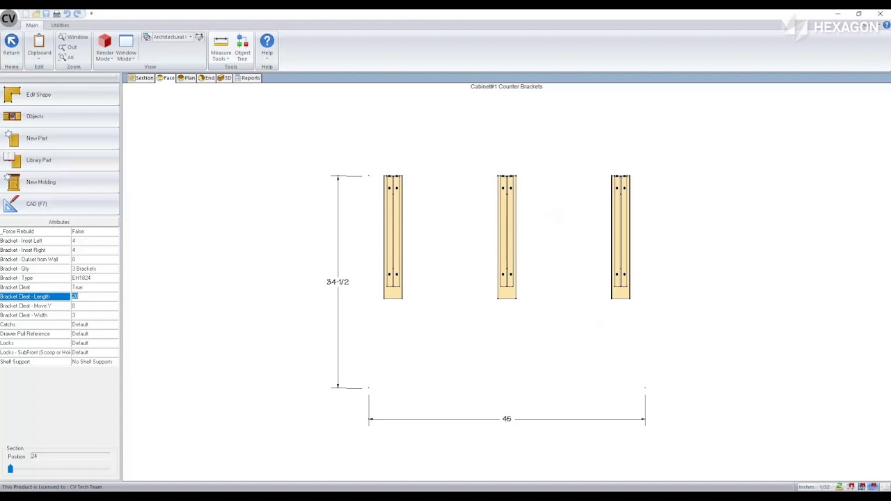 CABINET VISION Submittals - Countertop Brackets - YouTube