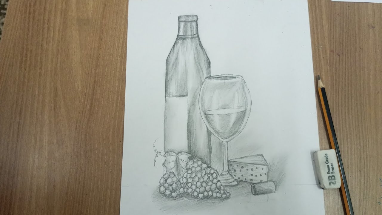 still life drawing ️ for beginners/step by step 😊 - YouTube