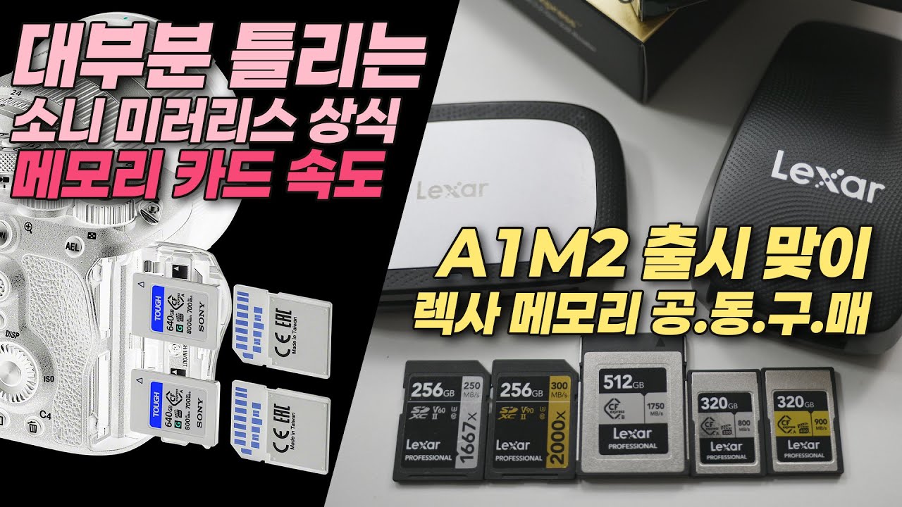 소니 미러리스 메모리 관련 상식 with 소니 a1M2 | 렉사 메모리 공동구매 | 정렬녹화 동시녹화 - YouTube