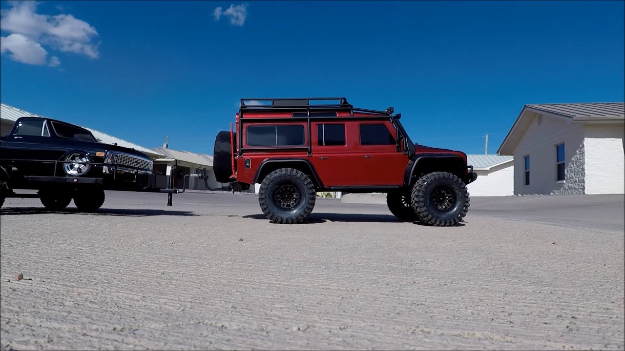TRX4 Pulling Trailer with Chevy C10 - YouTube