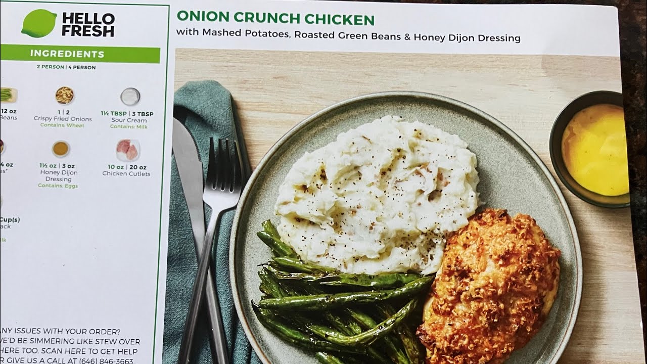Hello Fresh - Onion Crunch Chicken - YouTube
