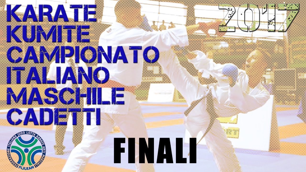 Karate Kumite Campionato Italiano Maschile Cadetti 2017 - FINALI - YouTube