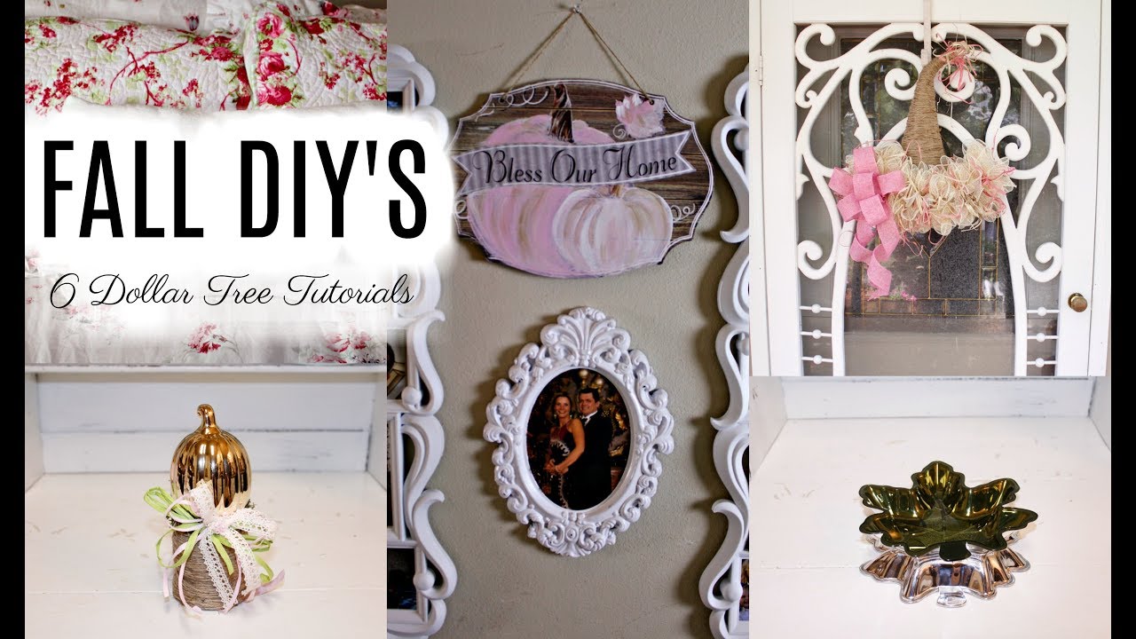 🍁6 DOLLAR TREE FALL DECOR DIYS / HAUL / GIVEAWAY "I love fall" ep. 10🍁 ...