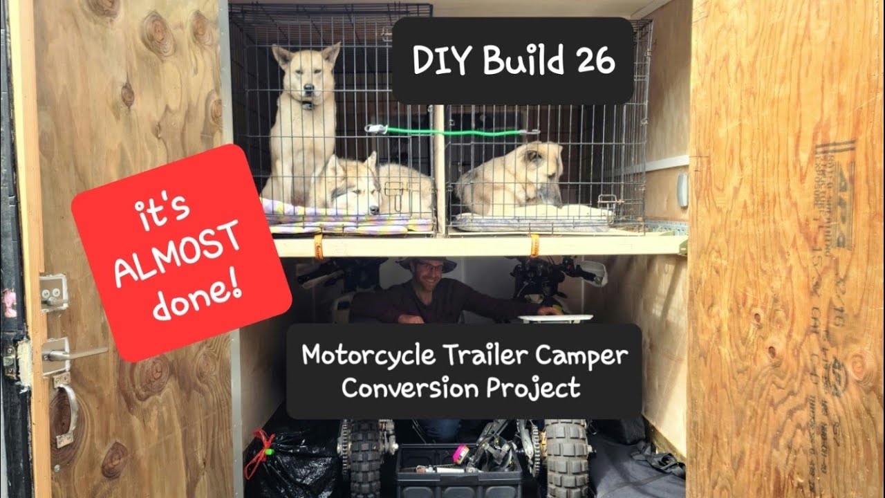 DIY Homemade Motorcycle Trailer Camper Build Conversion Ep 26 - YouTube