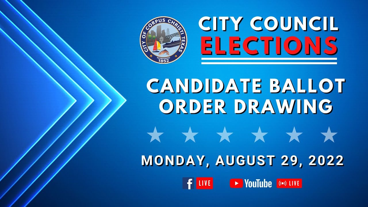 Candidate Ballot Order Drawing | August 29, 2022 - YouTube