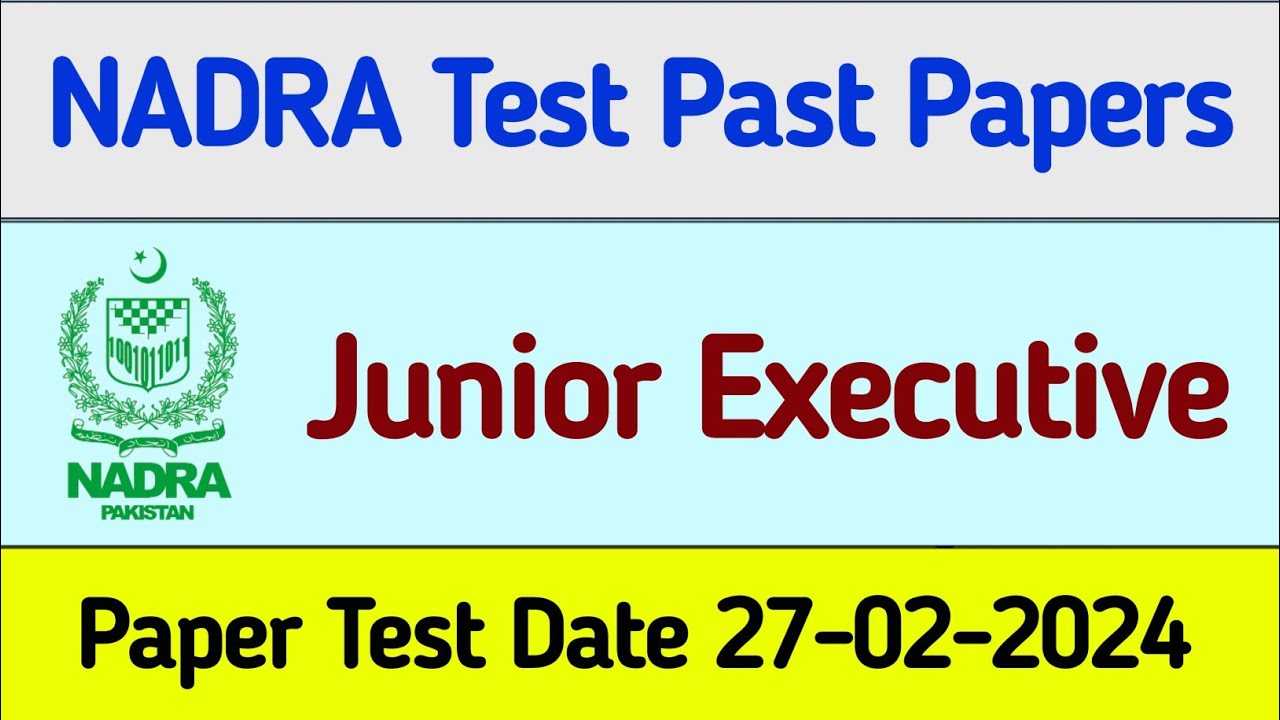 Nadra test preparation 2024 | Nadra Junior executive test MCQs 2024 ...