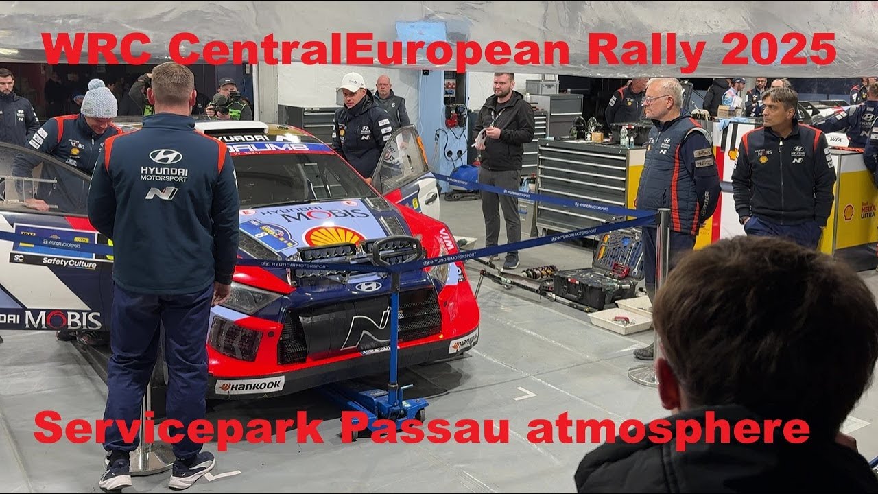 WRC Central European Rally 2025 Service park Passau atmosphere Toyota ...