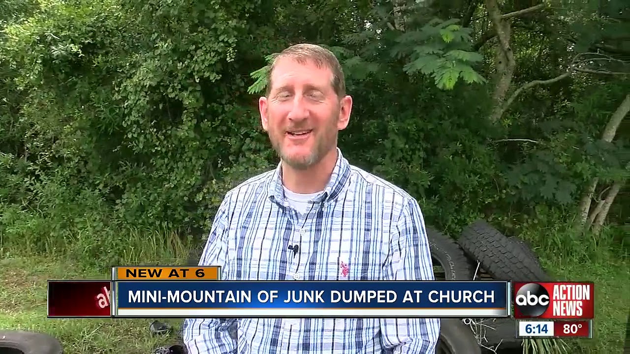 Tampa pastor frustrated by junk being left on church - YouTube