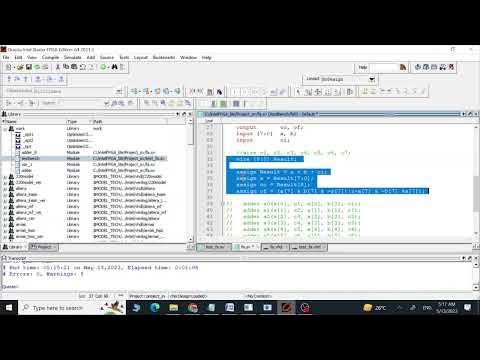 Carry Ripple Adder 8 bit RTL Code with Overflow in Verilog & VHDL with ...