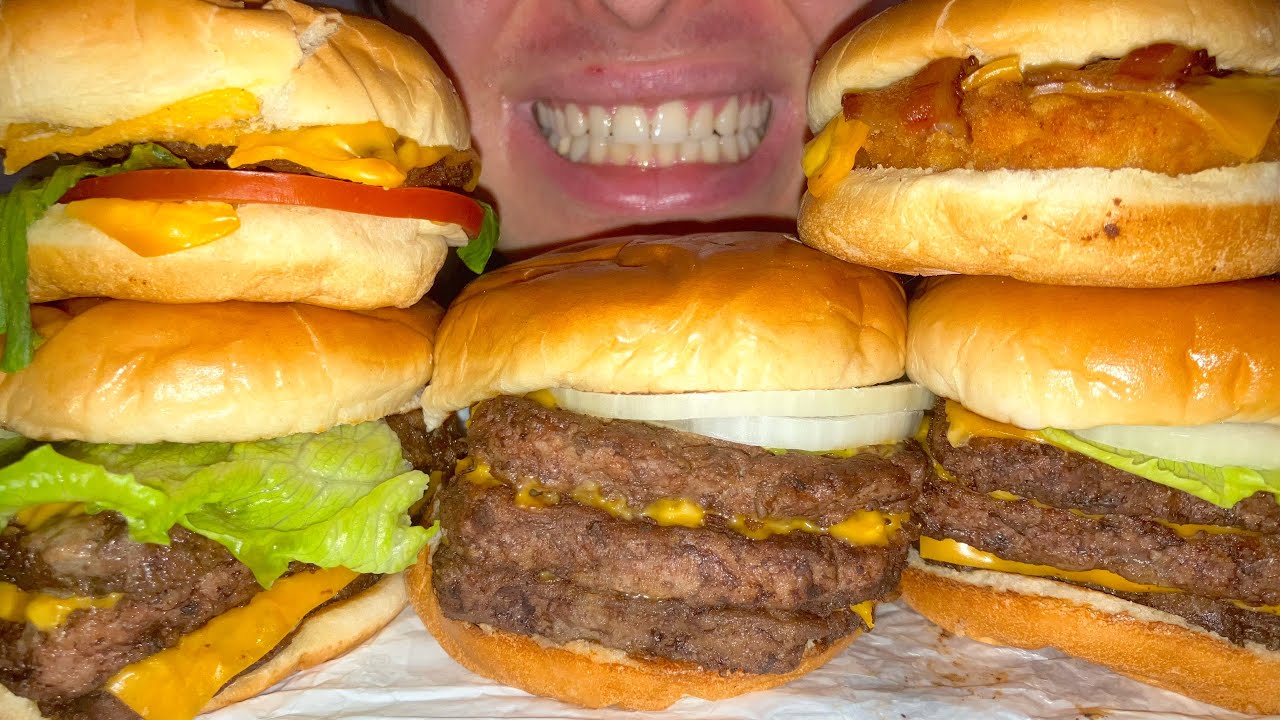 Wendy's with cold beer asmr mukbang 먹방 - YouTube