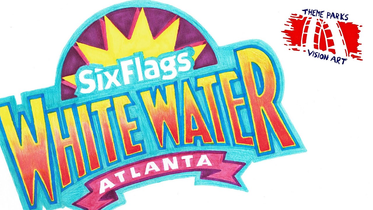 Drawing Six Flags White Water Atlanta Logo - YouTube
