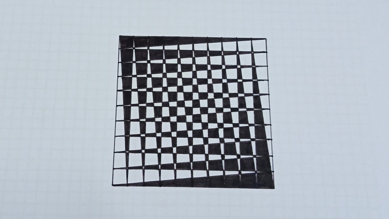 geometric pattern drawing easy part10 / Anamorphic Illusion / Optical ...
