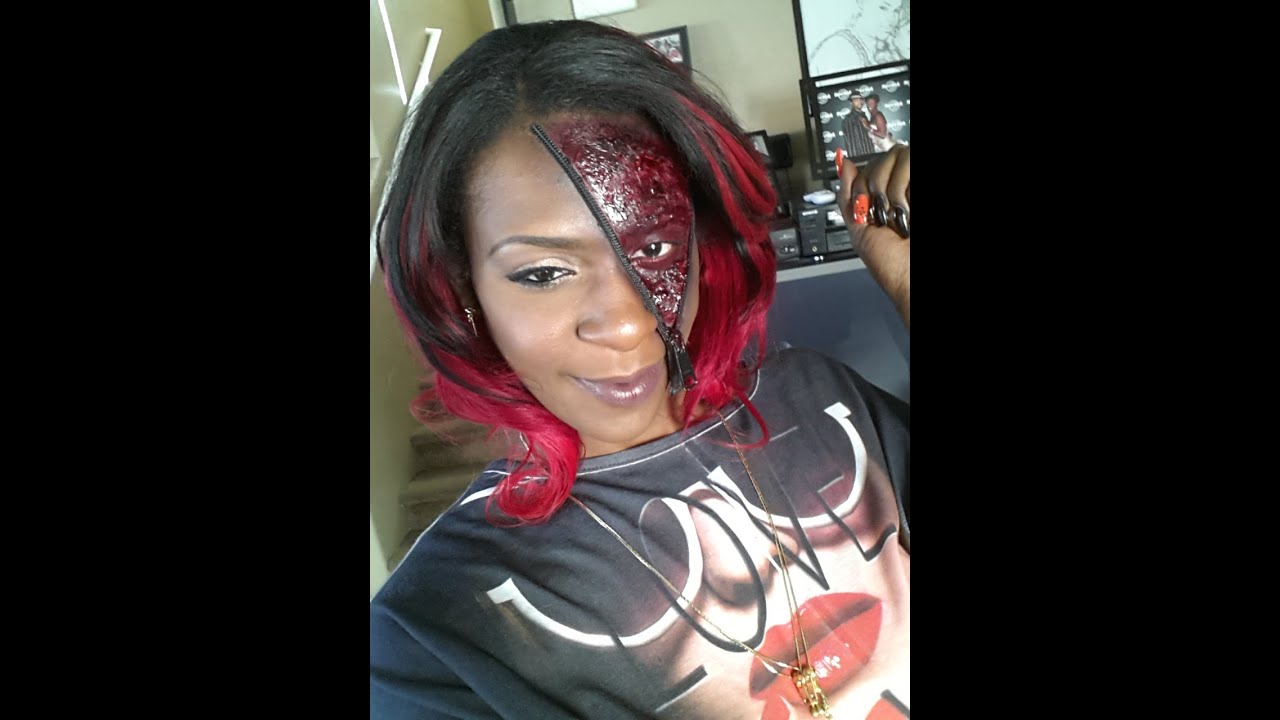 zipper face (Halloween tutorial) - YouTube