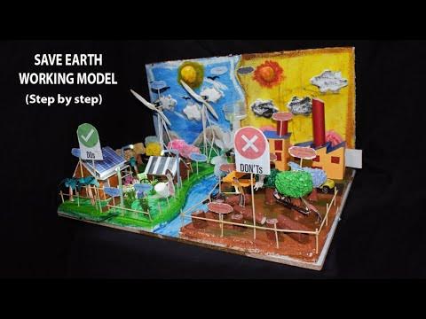 Save Earth Project Working Model step by step ! How to make Save Earth ...