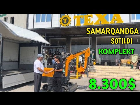 MINI  EXCKAVATOR  BONGO GA YUKLASH JARAYONI. Toliq videoda.   (Mini samsung)
