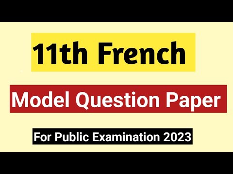 11th|French|Important|Questions|2023|11th|French|Public|Model|Question ...