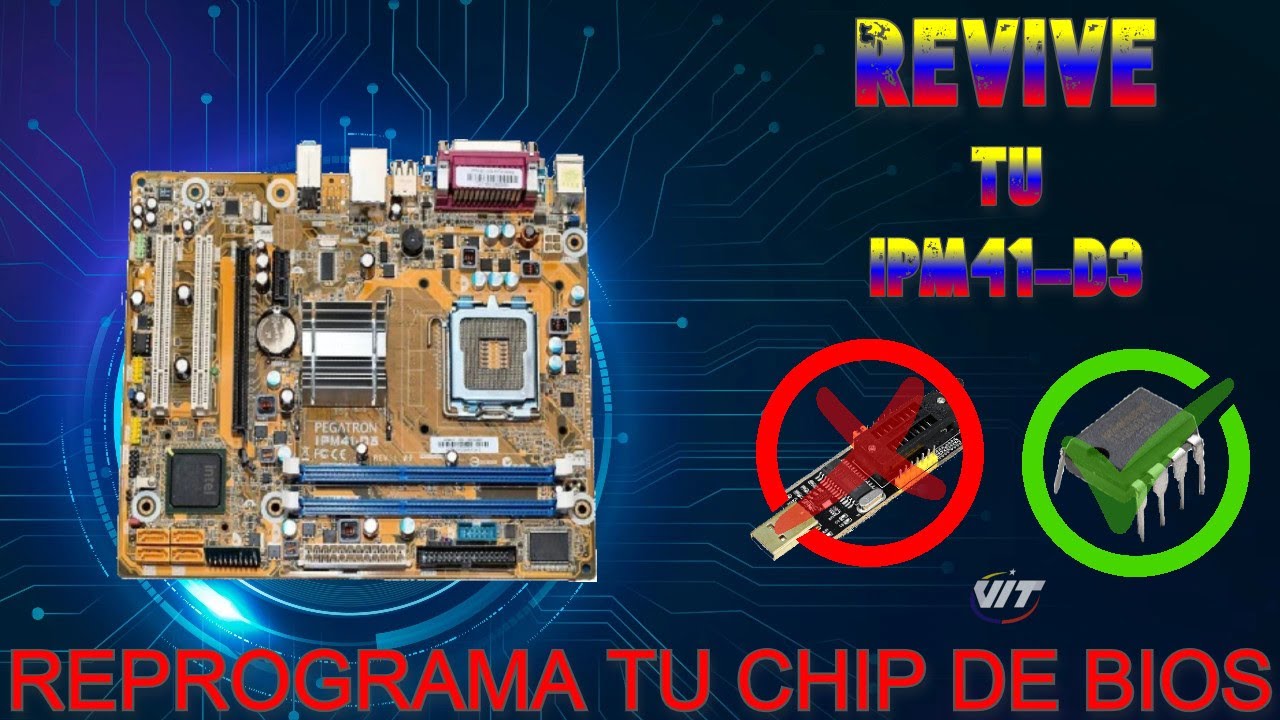 Salva tu IPM41-D3 re-programando tu chip de BIOS sin programador USB - YouTube