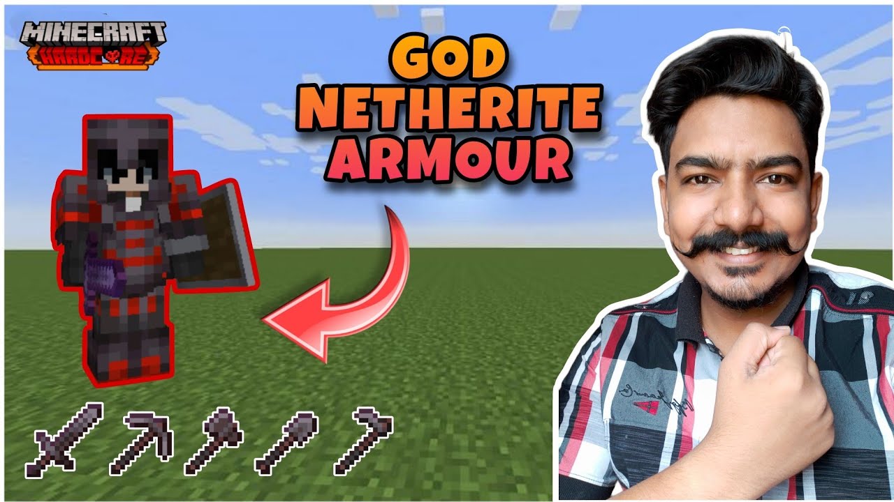 GOD NETHERITE ARMOUR IN HARDCORE MINECRAFT #minecraft #hardcore - YouTube