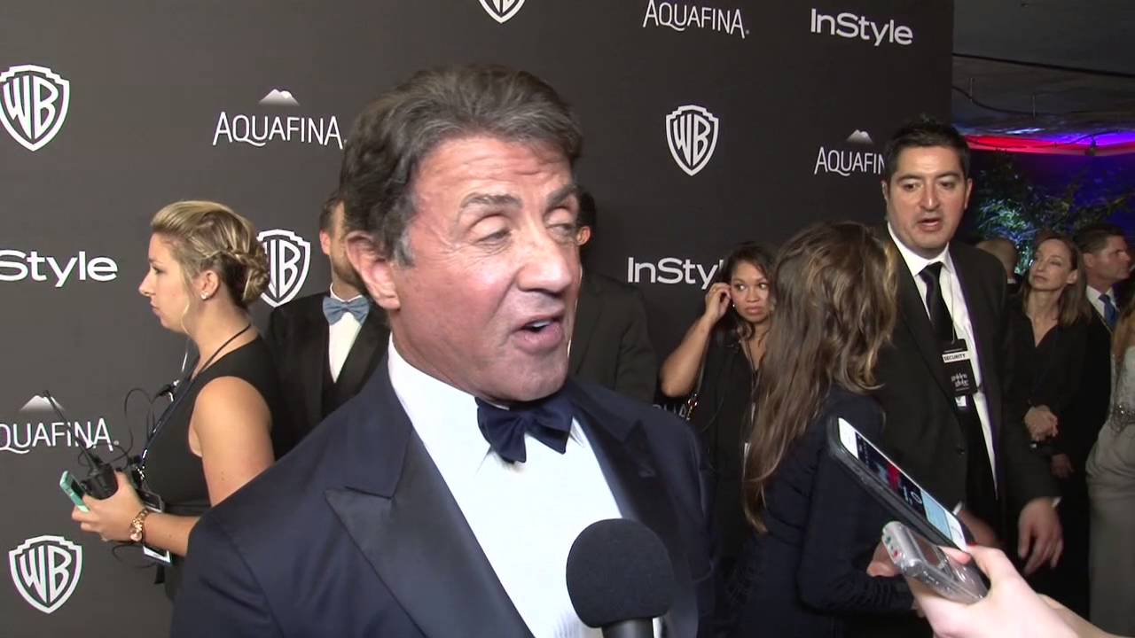 Sylvester Stallone Exclusive Interview at WB/InStlye After Party (2016 ...