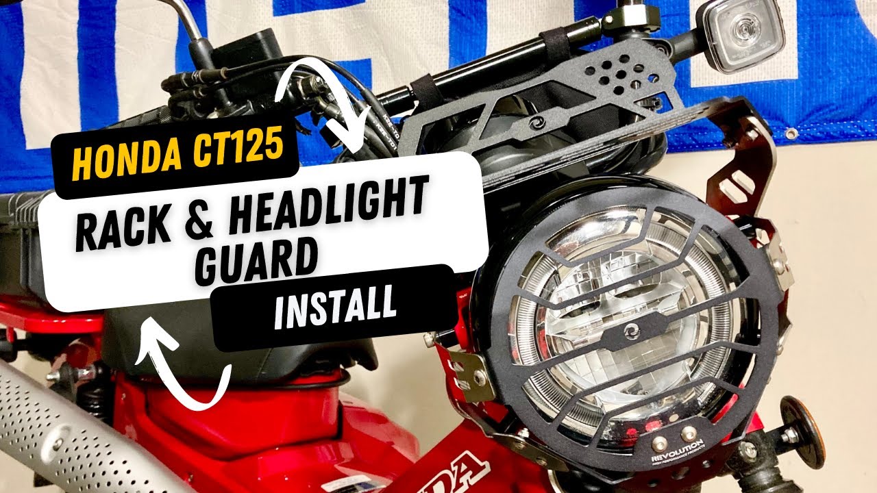 Honda Trail CT125 Rack & Headlight Guard Install - YouTube