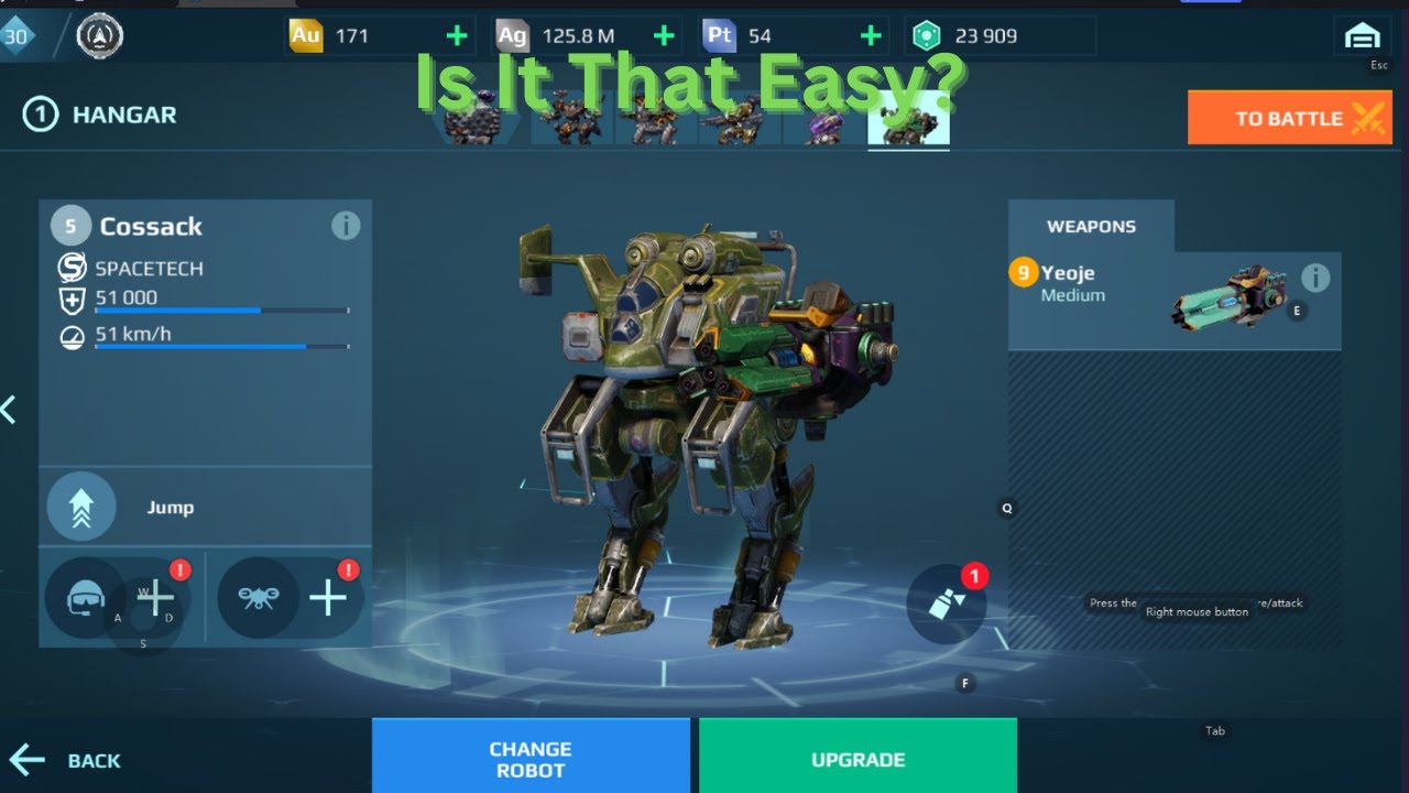 War Robots Cossack in Extermination mode - YouTube
