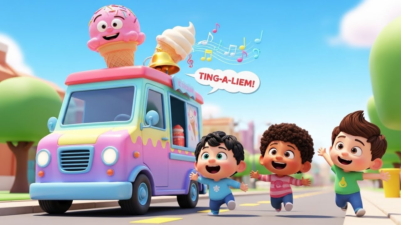 The Ice Cream Man Is Here! 🍦 Yummy Ice Cream Song & Nursery Rhymes for ...