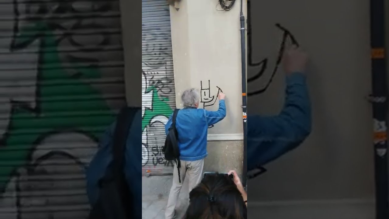 JAVIER MARISCAL PINTANDO GRAFFITI JUNTO A CORNBREAD THE LEGEND / PL ...