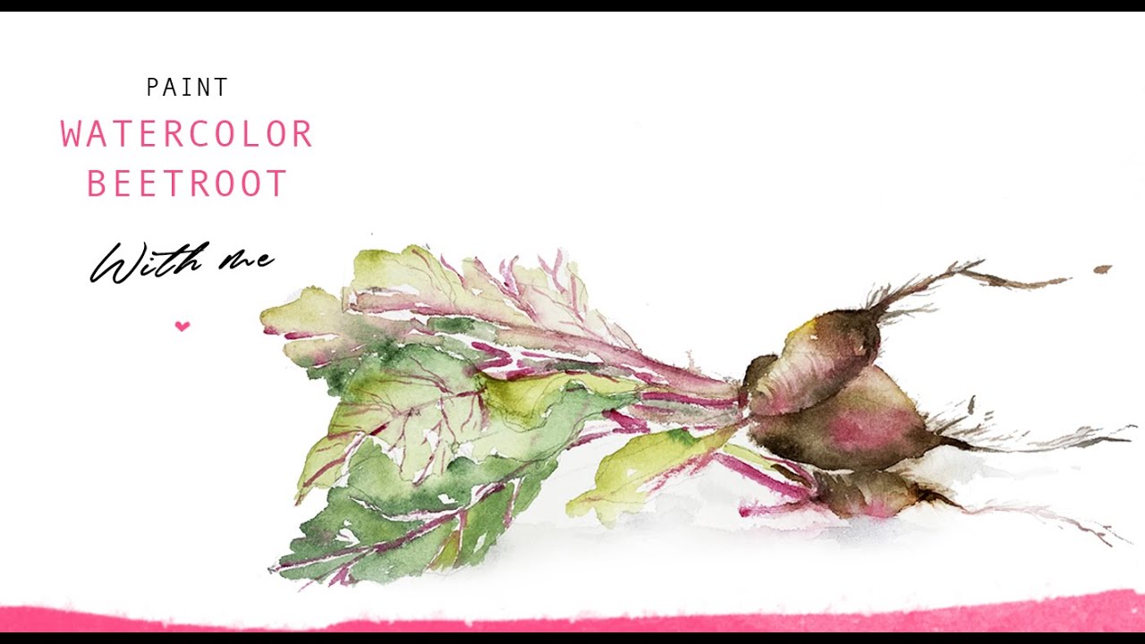 Step by Step sketch Beetroot • How to Paint Beetroot - YouTube