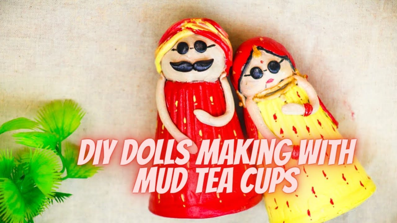 Diy dolls making with mud tea cups #shorts #youtubechannel #youtube ...