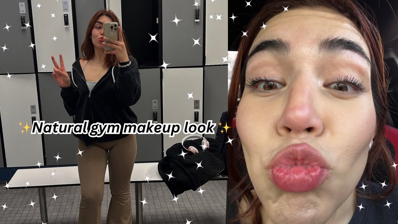 Natural gym makeup look ! - YouTube