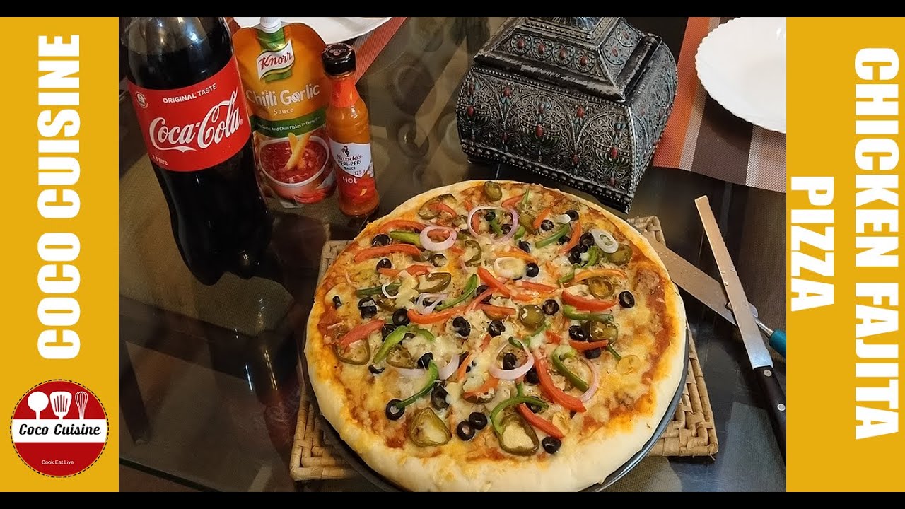 Chicken Fajita Pizza | Thick Crust | Coco's Pizza | Coco Cuisine - YouTube