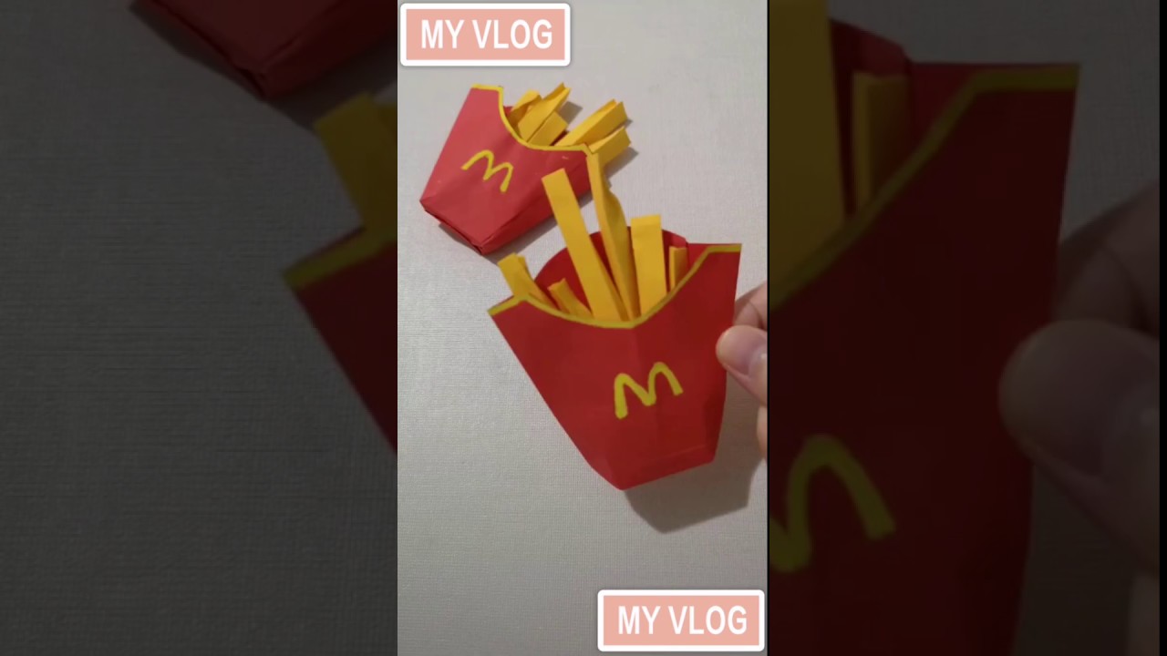 麦当劳薯条 origami how to make a paper Mcdonald's fries paper folding 49 ...