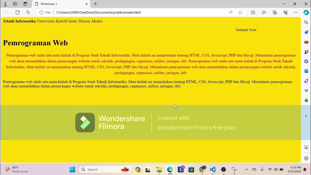 CARA MEMBUAT WEBSITE MENGGUNAKAN VISUAL STUDIO CODE/SUBLIME TEXT - YouTube