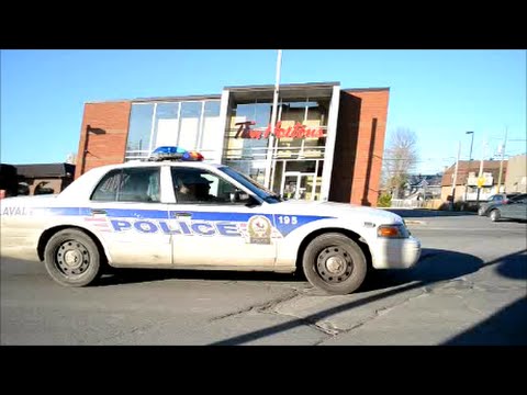 LAVAL QC CROWN VIC POLICE CAR RESPONDING FAST ! - YouTube