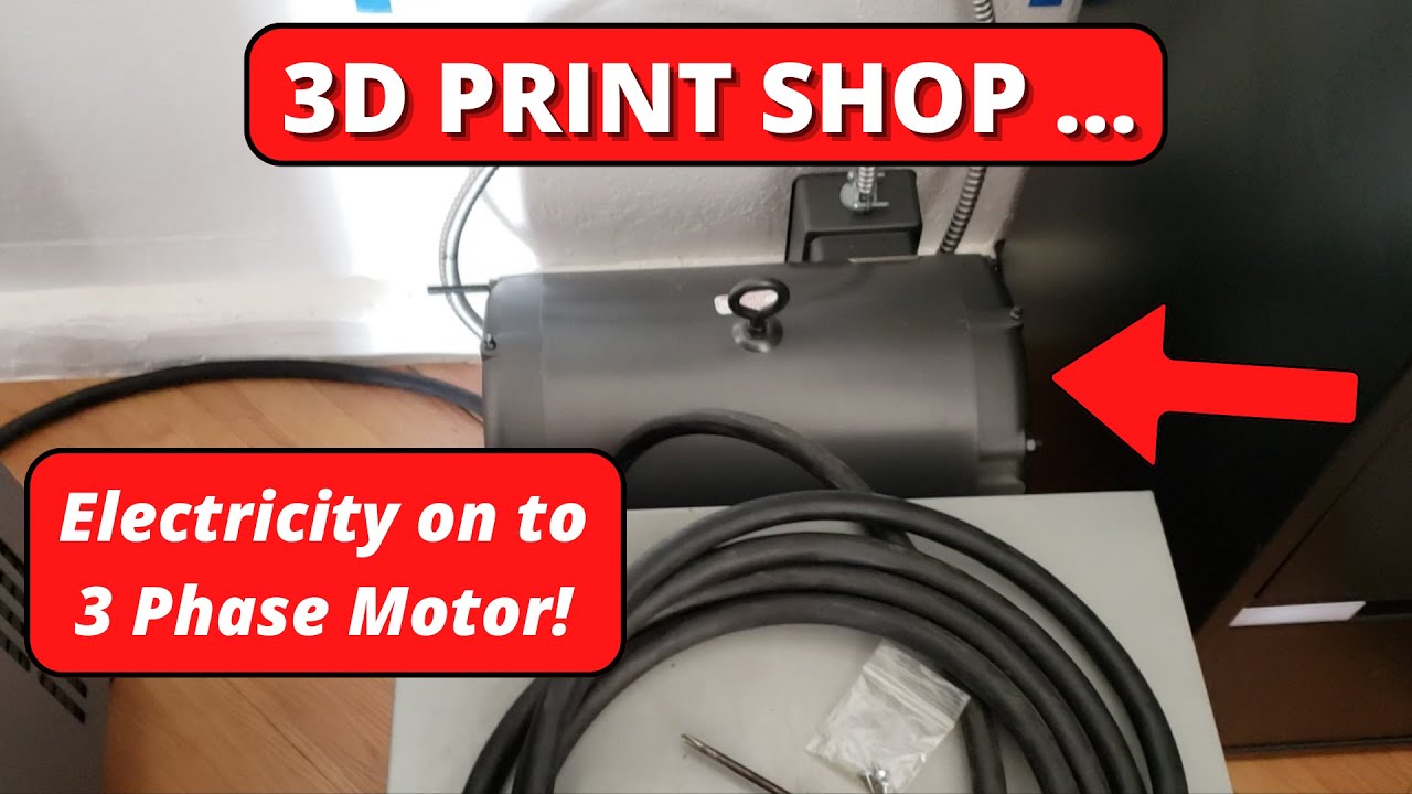 3D PRINT SHOP ELECTRICAL WIRING part 16, turn on Electricity to 3 Phase ...