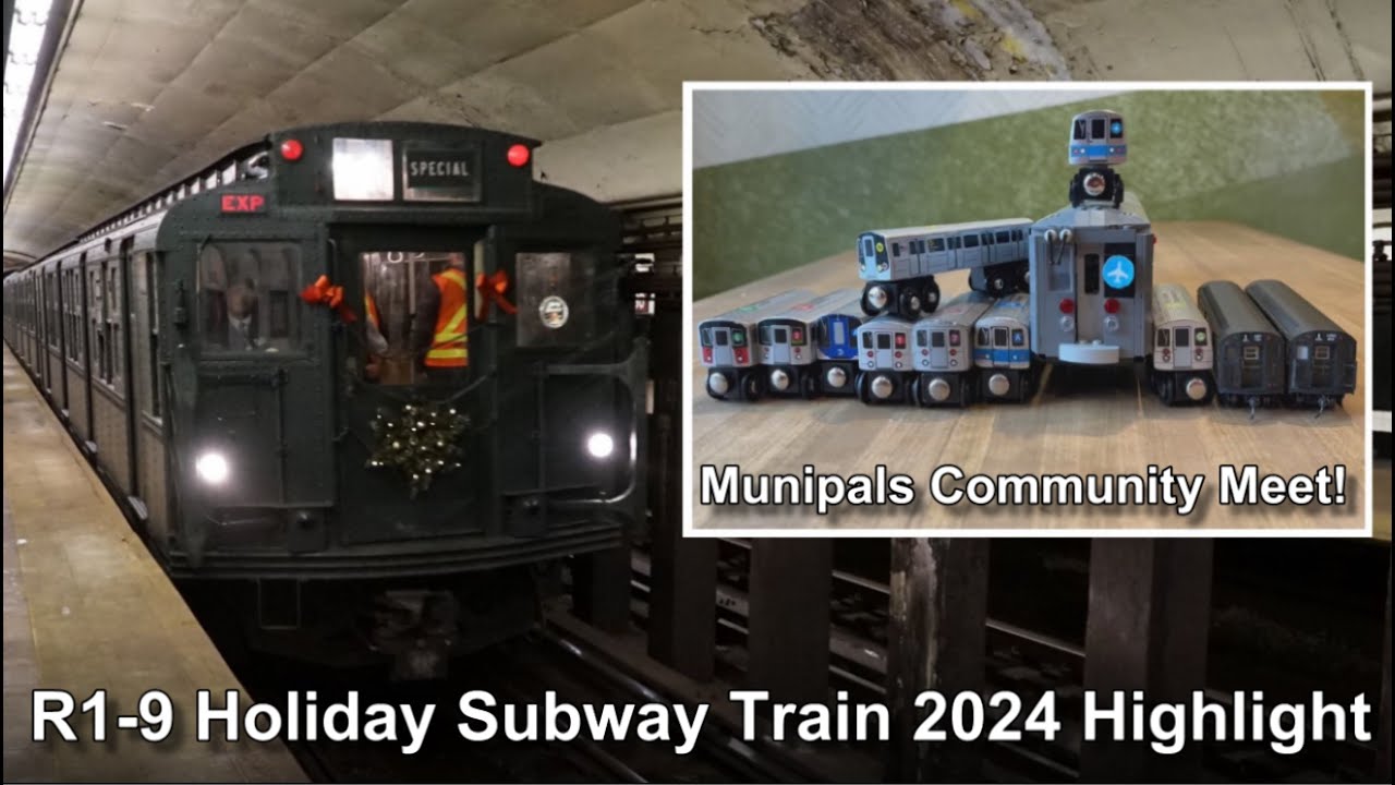 NYC MTA R1-9 Holiday Subway Train - Munipals MTA Community Ride ...