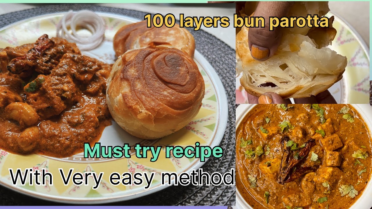 Masala kaju paneer with Bun parotta/ Bun parotta घरपेही आसानीसे बनाईये ...