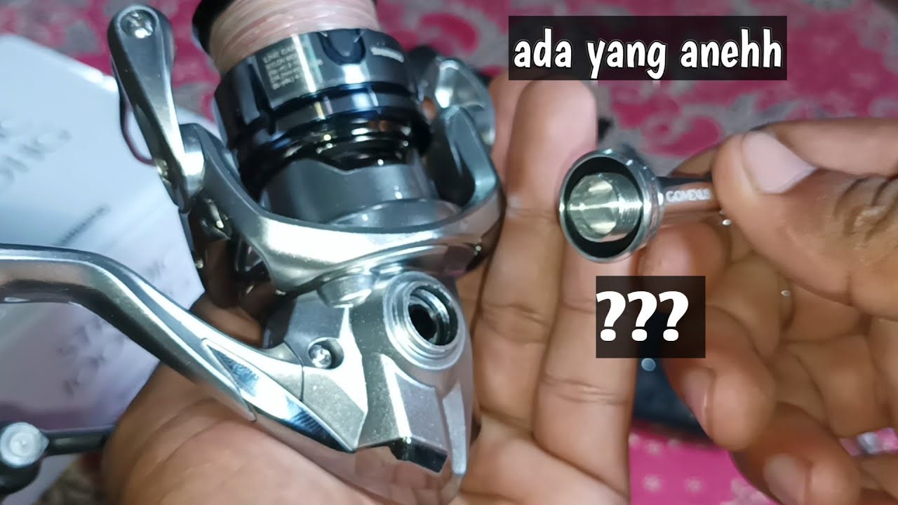Pasang(reel Stand + knob gomexus) shimano stradic fl 10000 - YouTube