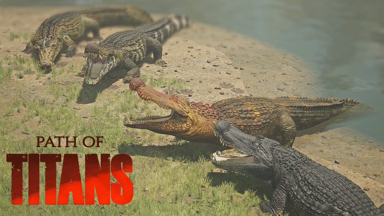 Path of Titans - Deinosuchus Mod With Friends! - YouTube