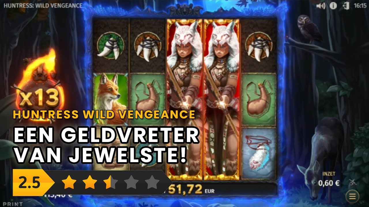 Gokkast Review: Huntress Wild Vengeance (Print Studios) - YouTube