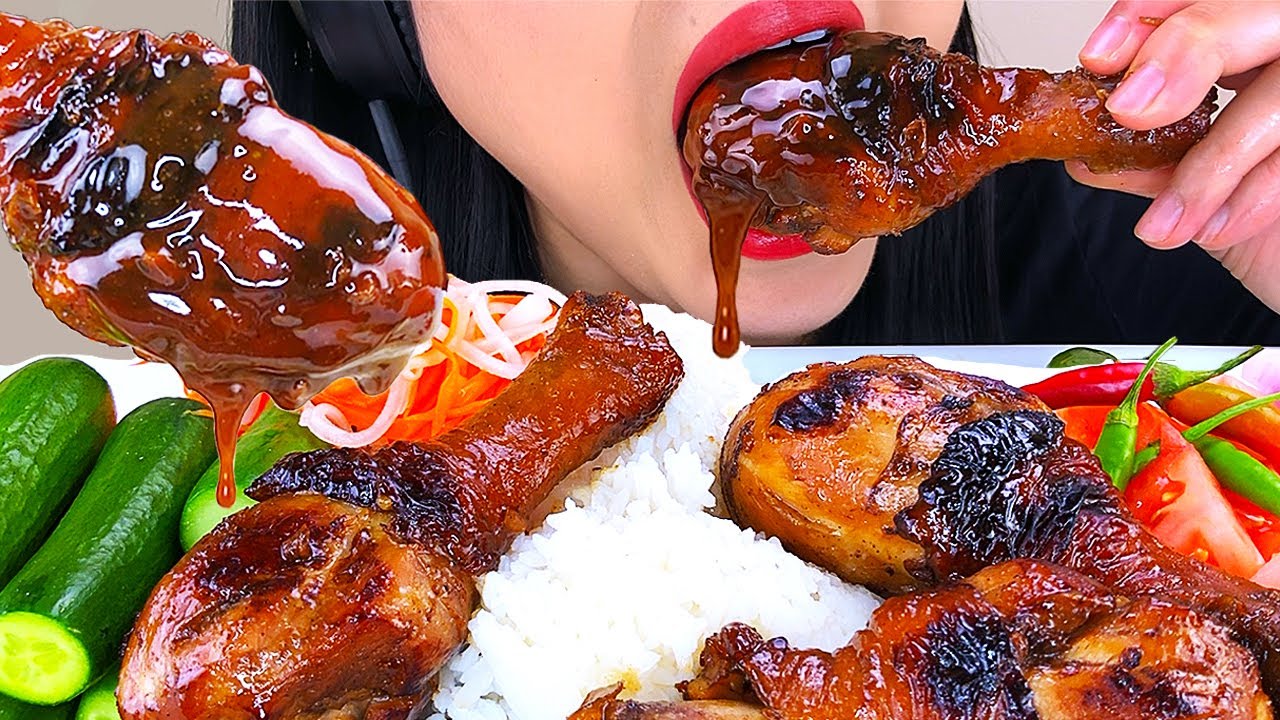 ASMR ROTISSERIE CHICKEN RICE PLATTER | ASMR Phan - YouTube