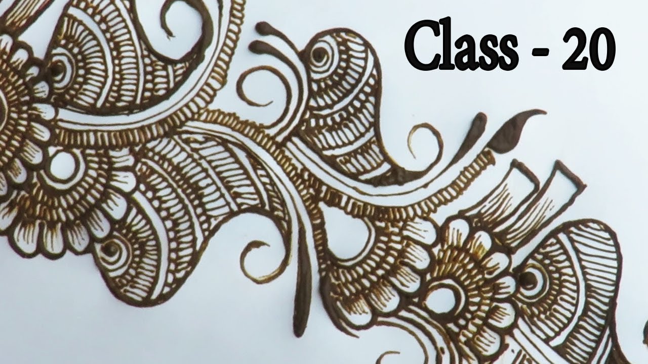 mehndi class 20 | Learn Arabic mehndi Design For Beginners - YouTube