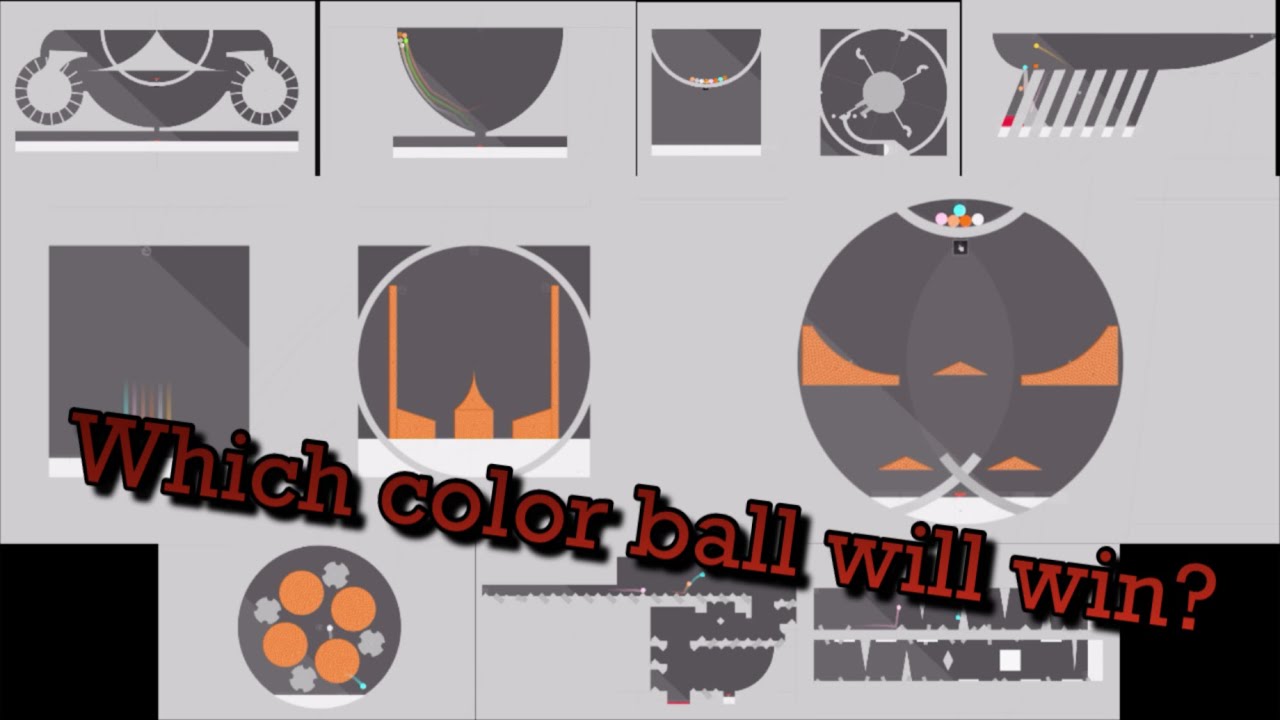 #90 Hurry up and escape from the room (square or round) Marble Race 10 ...