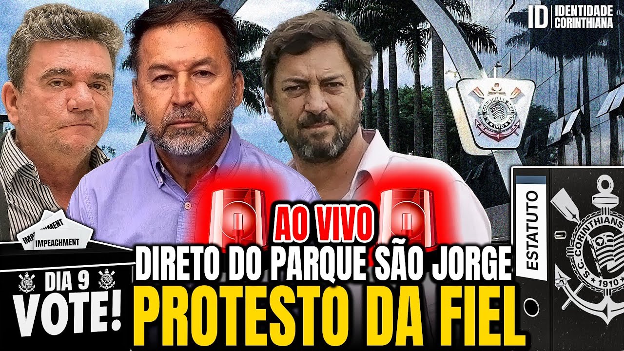🔴AO VIVO DIRETO DO PARQUE SÃO JORGE! PROTESTO DA TORCIDA DO CORINTHIANS ...